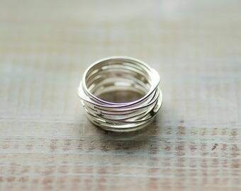 Silver wire ring | Etsy