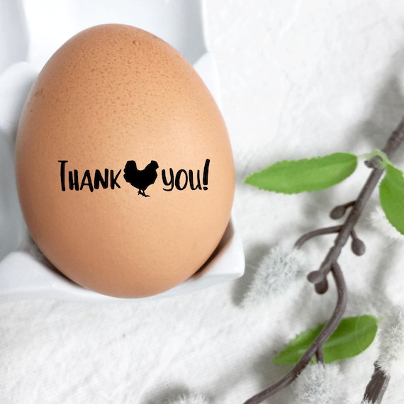 Egg Stamp Thank you Stamp Chicken Stamp Fresh Eggs