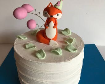 Fox cake topper | Etsy