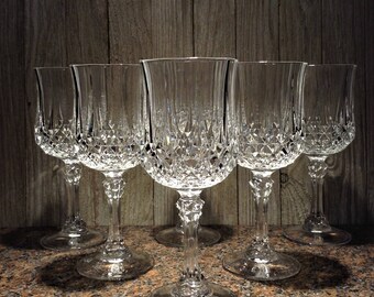 Crystal stemware | Etsy