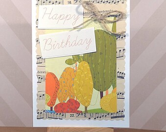 Rustic birthday card | Etsy