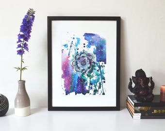Watercolor mandala | Etsy