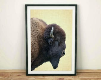 Bison print | Etsy