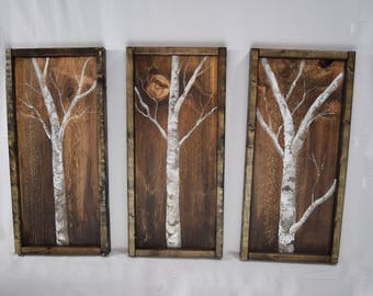 Birch tree art | Etsy