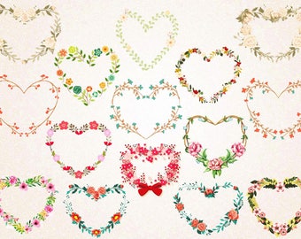 Wreath clipart | Etsy