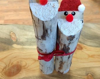 Log santa | Etsy