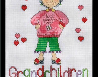 Grandma cross stitch | Etsy