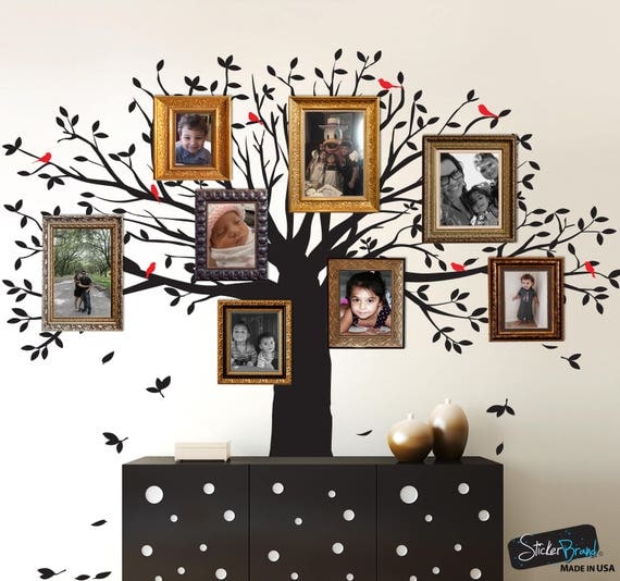 Family Tree Wall Decal Sticker with Birds item 6087