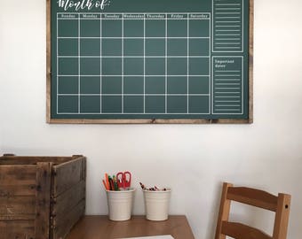 Chalkboard calendar | Etsy