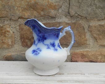 Flow blue pitcher | Etsy