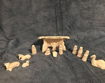 Clay Magic 16-Piece Ceramic Bisque Nativity