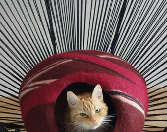 Felt cat cave | Etsy
