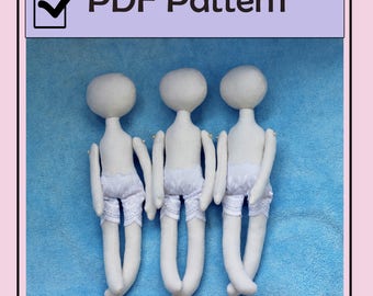 Doll body pattern | Etsy