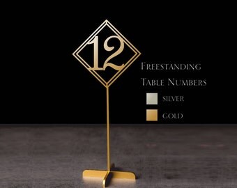 Gold table numbers | Etsy