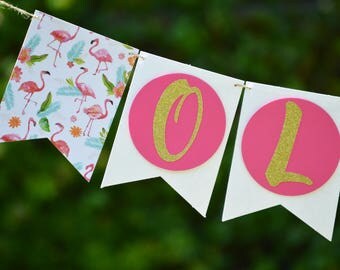 Flamingo banner | Etsy