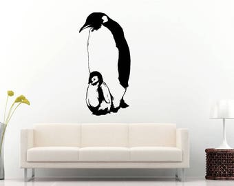 Penguin wall decals | Etsy