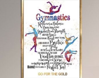 Gymnastics art | Etsy
