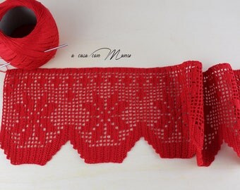 Filet lace border | Etsy