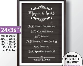 Wedding schedule sign | Etsy