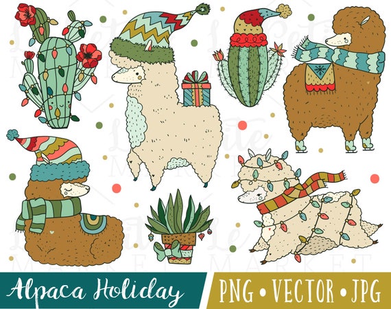 Cute Alpaca Clipart Images Cute Christmas Alpaca Clip Art