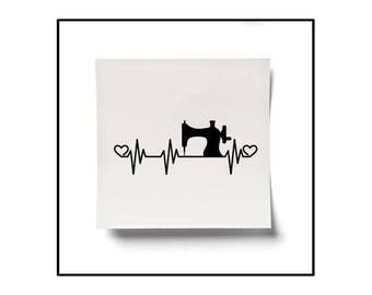Heartbeat decal | Etsy