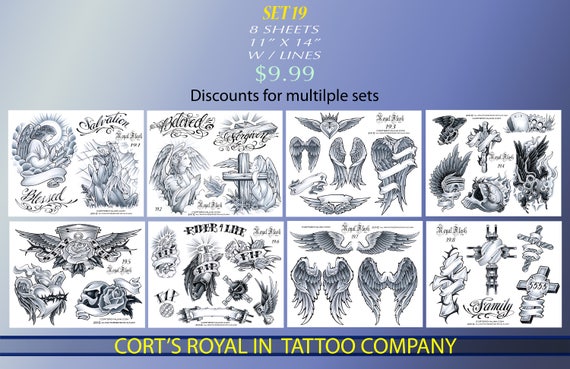 Tattoo Flash SET 19 8 Pages Religious FlashCrosseIn