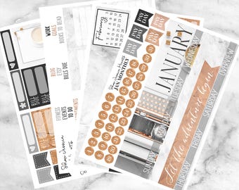 January Monthly Quotes Printable Sticker Sheet January Life