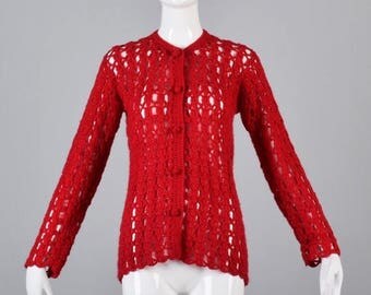 Open weave sweater | Etsy