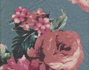 Floral knit fabric | Etsy