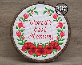 Mother cross stitch | Etsy