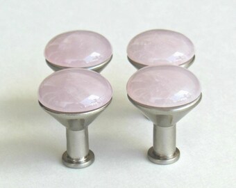 Rose quartz knobs | Etsy