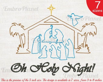 Nativity embroidery | Etsy