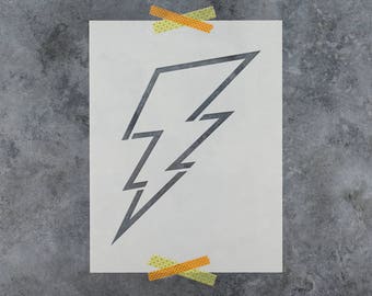 Lightning stencil | Etsy