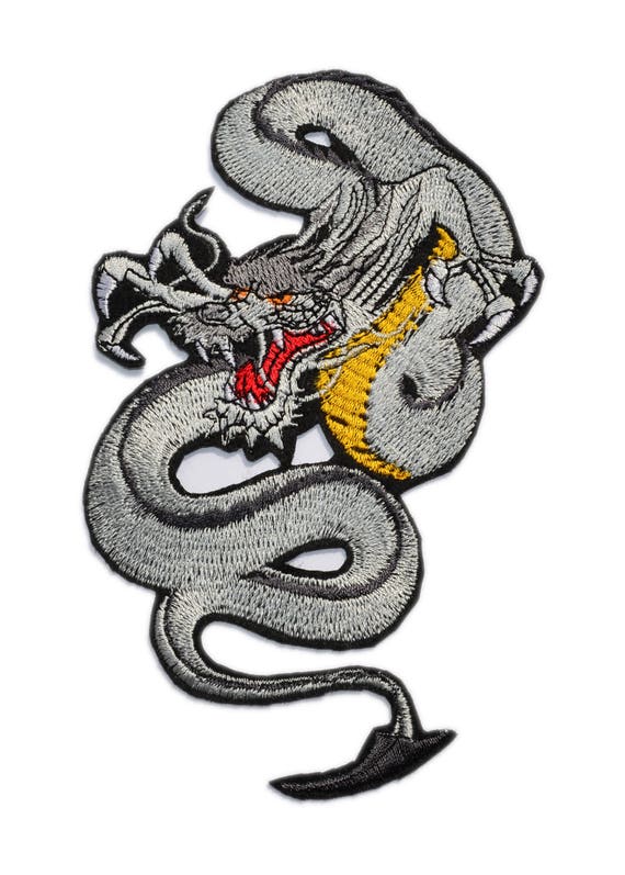Embroidered Dragon Patch Dragon Patch Iron On Patch