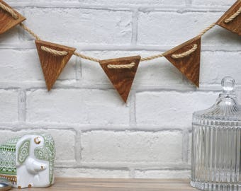 Wooden bunting | Etsy