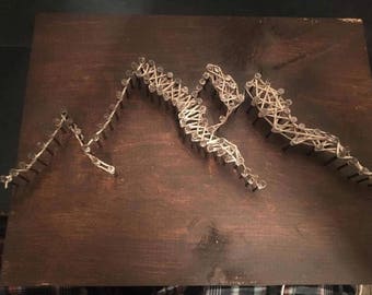 Mountain string art | Etsy