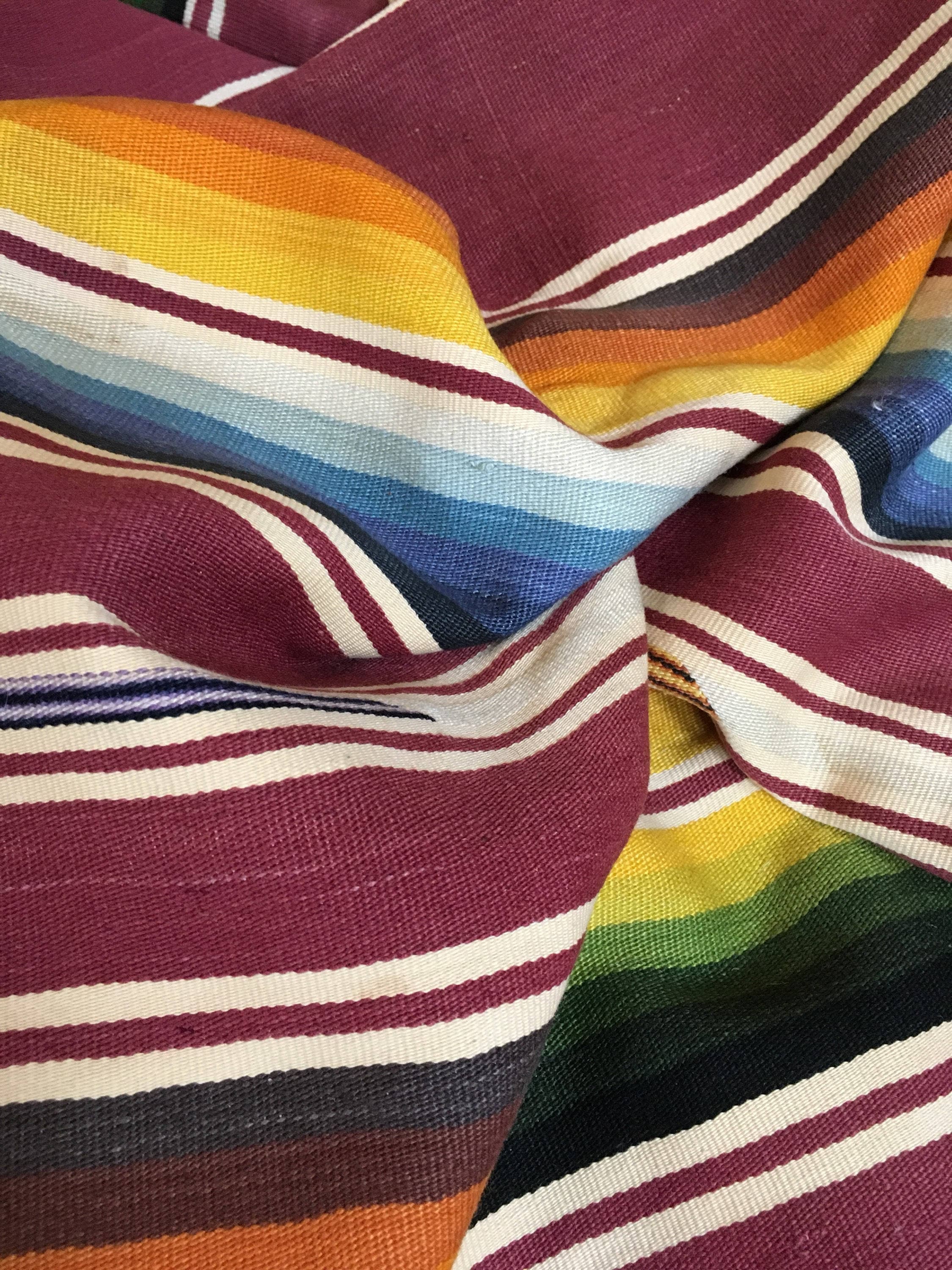 Vintage Serape Saltillo Blanket 40s Throw Woven Mexican Style with ...