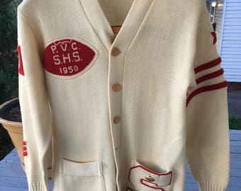 Letterman sweater | Etsy