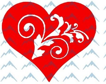 Swirl heart svg | Etsy