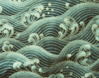 Japanese wave fabric | Etsy