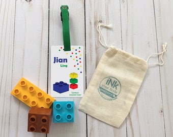 Lego name tags | Etsy