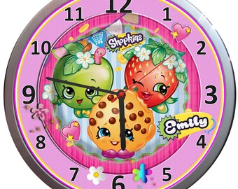 Round Large brown wall clock Kids Home Office Kitchen Wall art