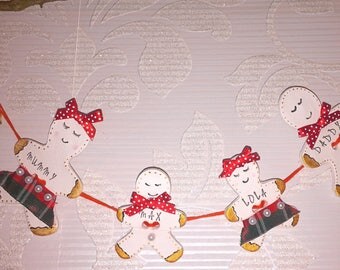 Gingerbread garland | Etsy