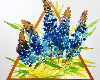 Bluebonnet painting | Etsy