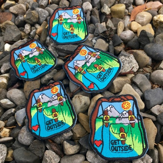 Get Outside Backpack Patch Iron-On and/or Sew-On