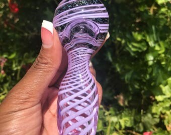 Purple glass pipe | Etsy