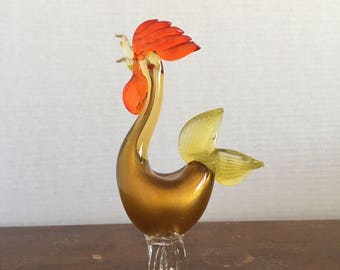 Murano glass rooster | Etsy