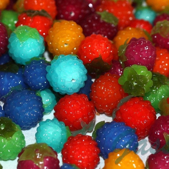 Raspberry beads from silicone Silicone by TianaRainbowBeads