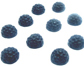 3 Multicolor Miniature Half Macaron Resin Cabochons 268