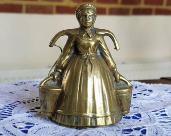 Vintage Solid Brass Lady In Tub Bathroom Retro Sign in Lot